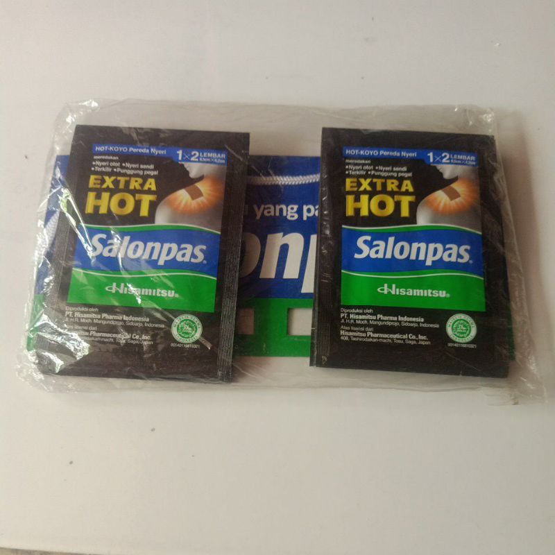 Jual salonpas extra hot hitam renceng 20 sachet | Shopee Indonesia