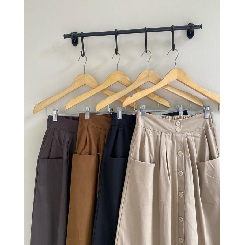 Jual Rok nuna korea style/rok model kancing terbaru/rok wanita jumbo ...