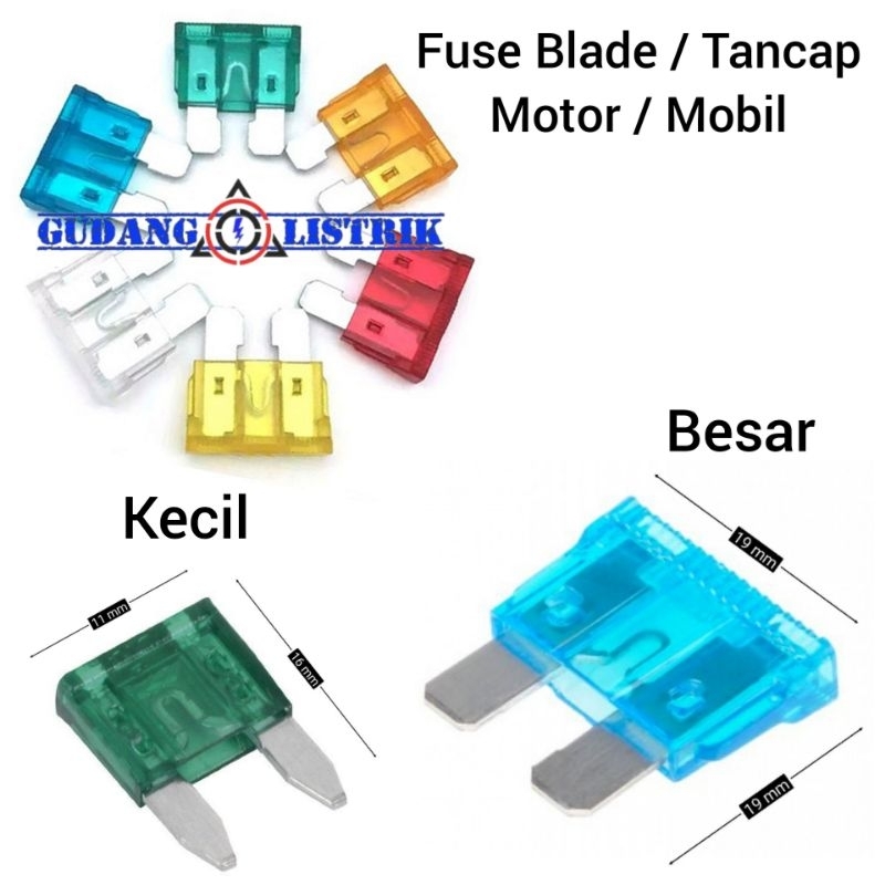Jual Fuse Blade Tancap Sekring Micro Kecil Besar Motor Mobil | Shopee ...