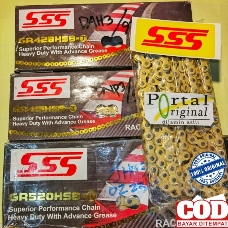 Jual Rantai SSS HSBT Gold 428 415 520 110L 120L 124L 130L 140L Racing ...