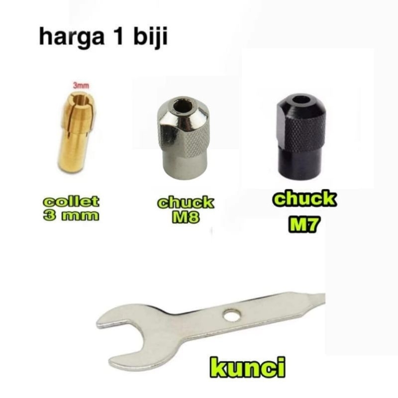 Jual 1 biji collet atau chuck kepala bor mini untuk mini drill | Shopee ...