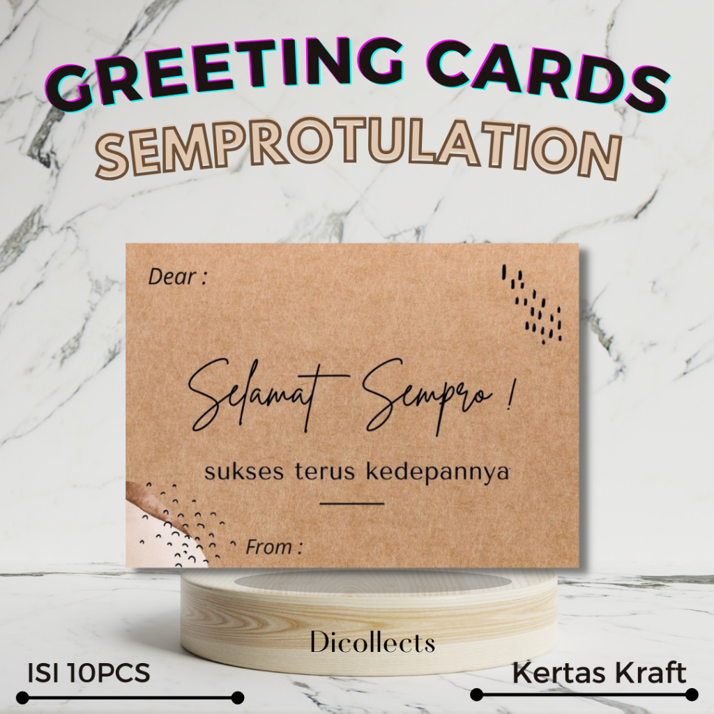 Jual (ISI 10) KARTU UCAPAN SELAMAT SEMPRO/SEMPROTULATION/ SEMANGAT ...