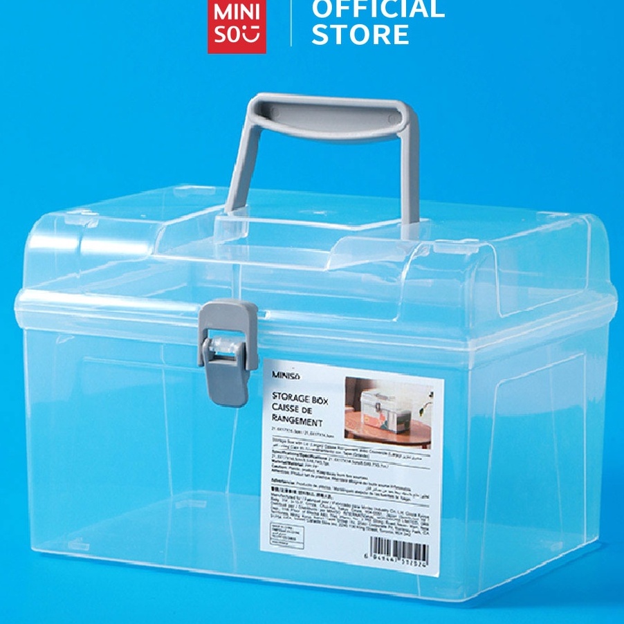 Jual TIPE BLU113 MINISO Kotak Penyimpanan Penutup Tangan Transparan Box ...