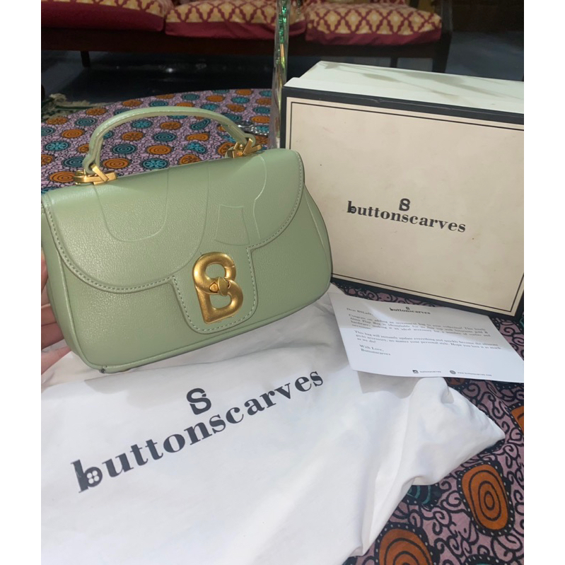 Jual Tas buttonscarves Alma Flap Bag Small-Pistachio (Small) | Shopee ...