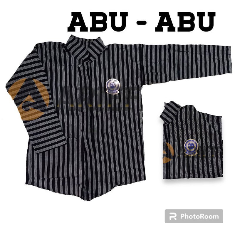 Jual Baju Lurik Jawa Abu-abu Tenun Khas Jogja / Baju Adat Jawa / Surjan ...