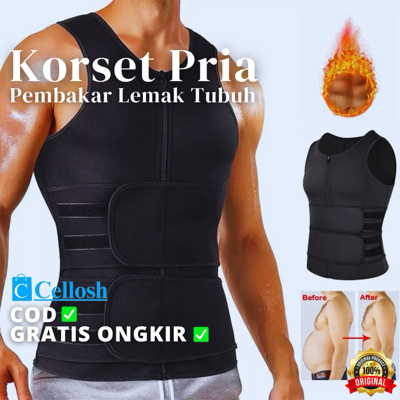 Jual Korset Pria Pembakar Lemak Perut Buncit Pria Pembentuk Badan Pria ...
