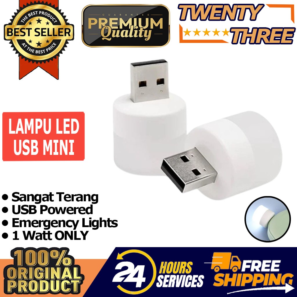Jual Lampu LED USB Mini Night Light Lampu Baca Tidur Travel Portable Kecil | Shopee Indonesia