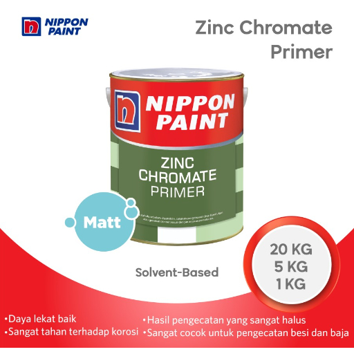 Jual CAT BESI DASAR FINISH MENI 1KG 2 IN 1 NIPPON PAINT ZINC CHROMATE ...