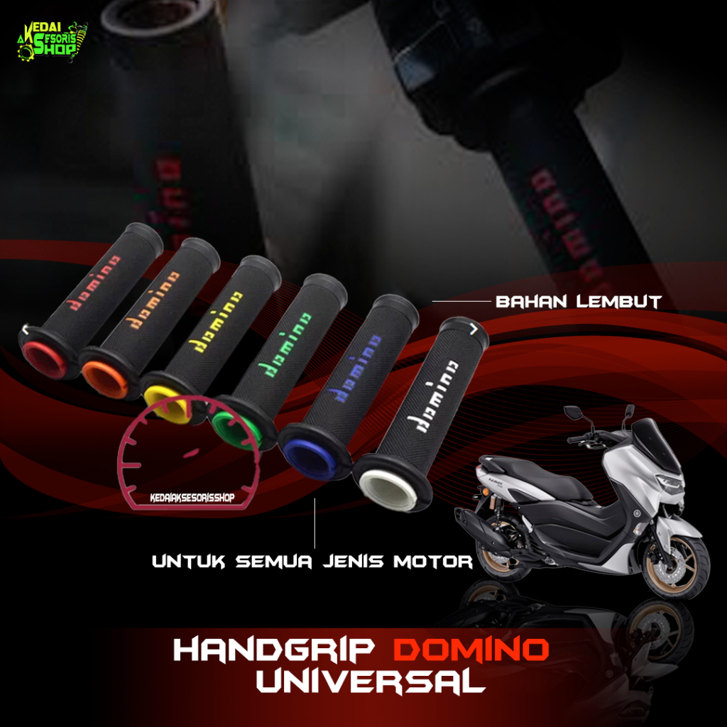 Jual HANDGRIP DOMINO UNIVERSAL BAHAN LEMBUT COCOK BUAT SEMUA TYPE MOTOR ...