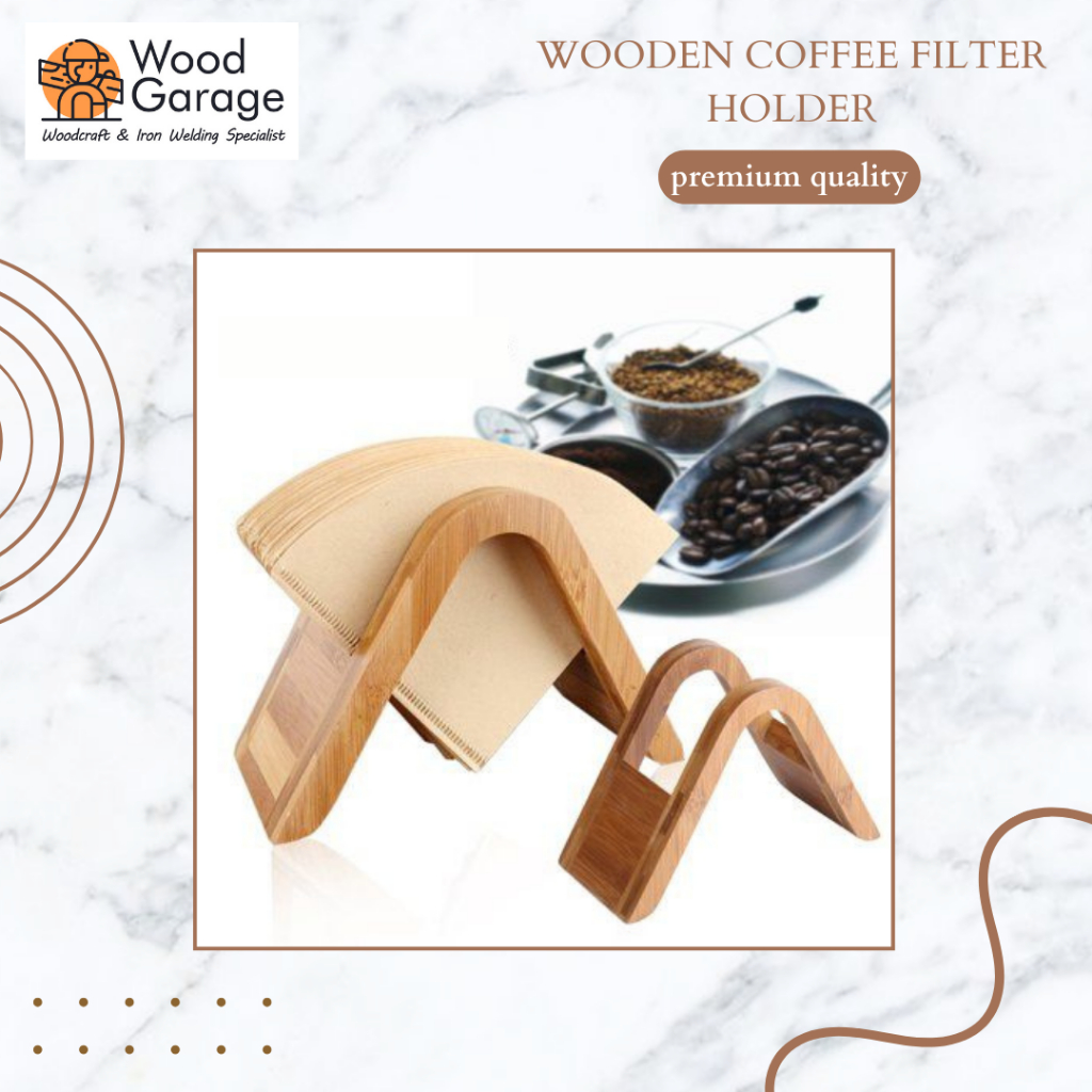 Jual Coffee filter paper wood stand holder / tempat kertas saringan ...
