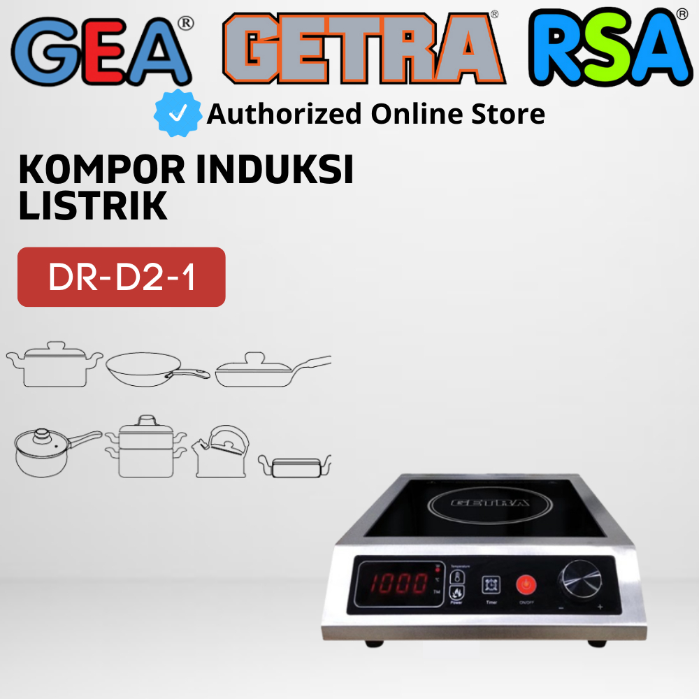 Jual Kompor Induksi Elektrik Komersial GETRA DR-D2-1 Induction Cooker ...