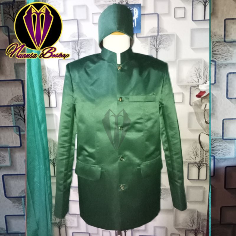 Jual Beskap bapak/besan , besko polos kancing luar | Shopee Indonesia