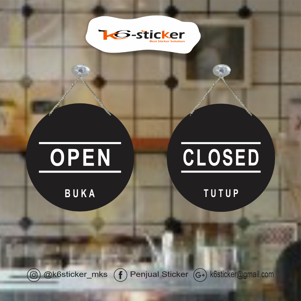 Jual Akrilik Open Close | Acrylic Open Close | Sign Open Close ...