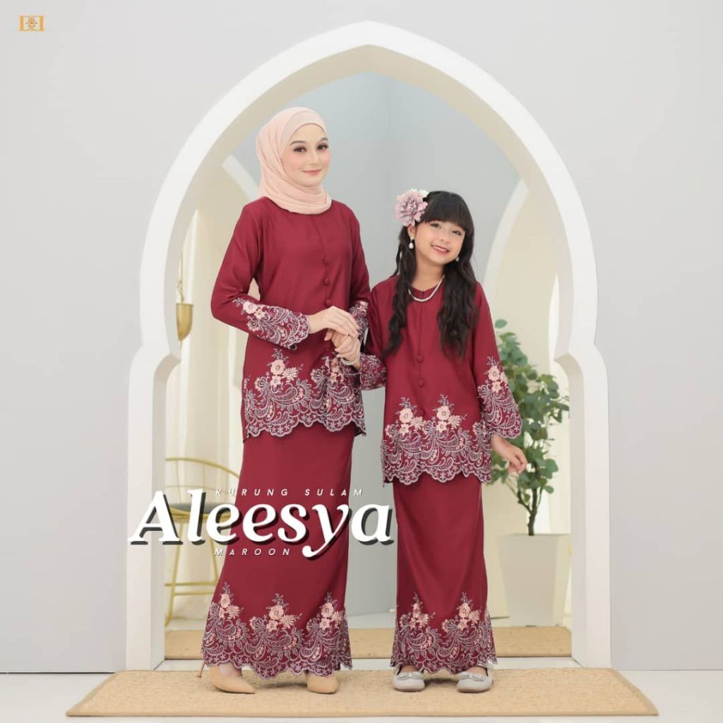 Jual Sulam Aleesya Baju Kurung Couple | Shopee Indonesia