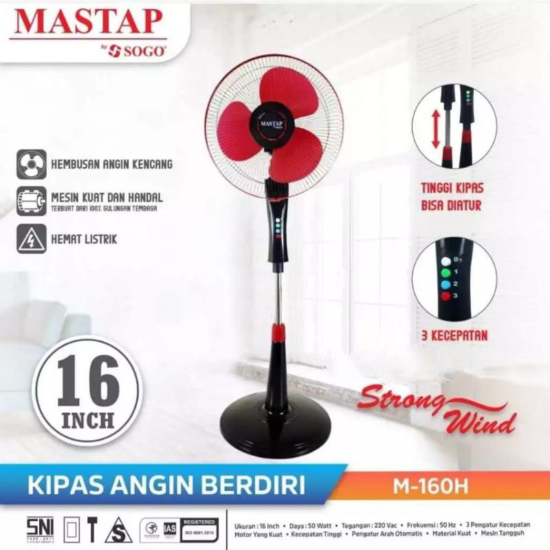 Jual Kipas Angin Berdiri 16" MASTAP by Sogo M-160H ( Stand Fan 16 inch ...