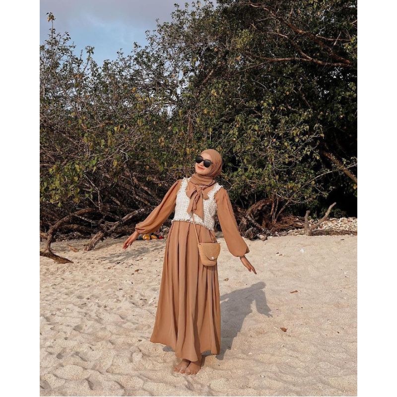 Jual Salsa dress hizu dress gamis saritiw gamis vest korean style gamis ...