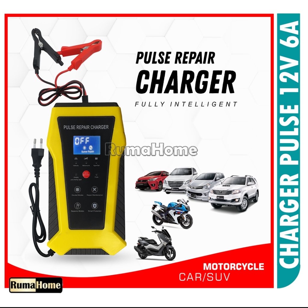 Jual Charger Aki Portable 1A,2A, 4A, 5A, 6A, 8A /12v Mobil dan Motor ...