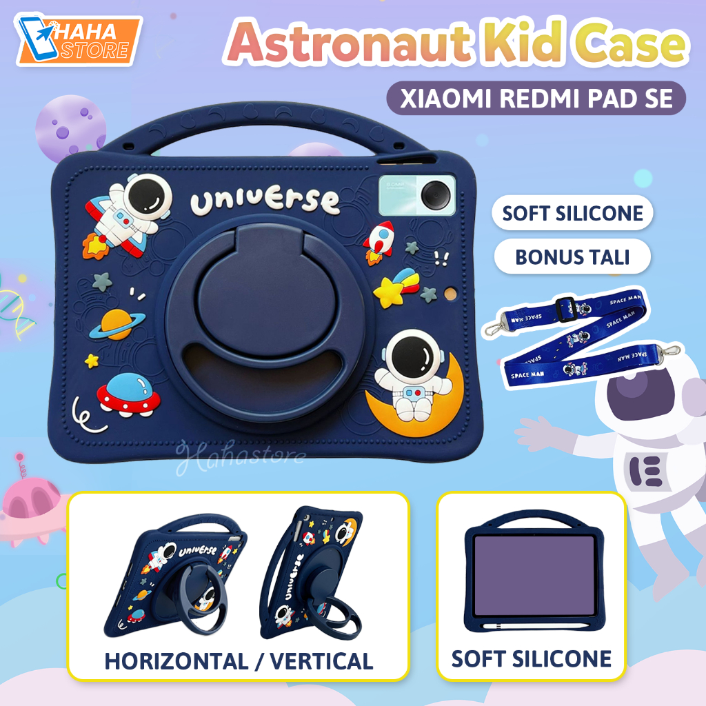 Jual Xiaomi Redmi Pad SE 11" Softcase Kartun Anak Case Astronot Slot ...