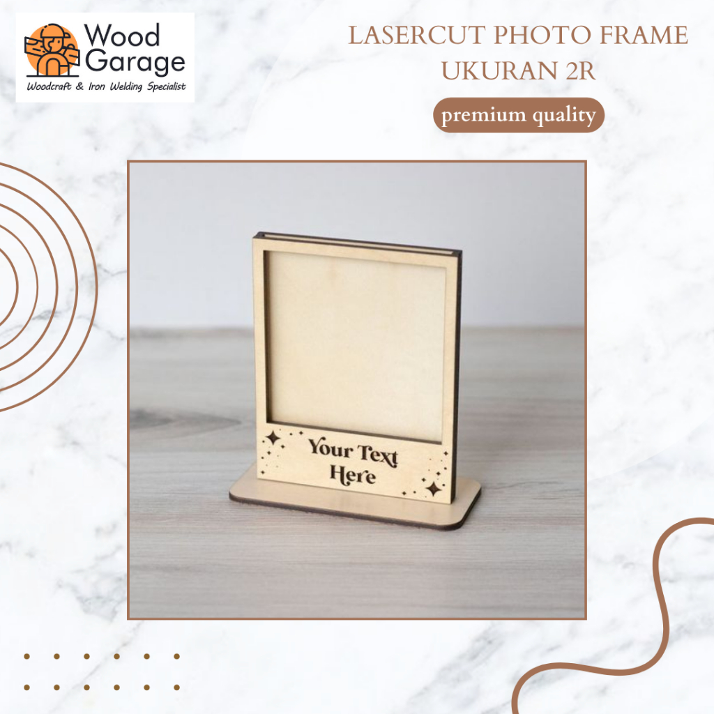 Jual Lasercut photo frame mini ukuran 2R kekinian (custom grafir ...
