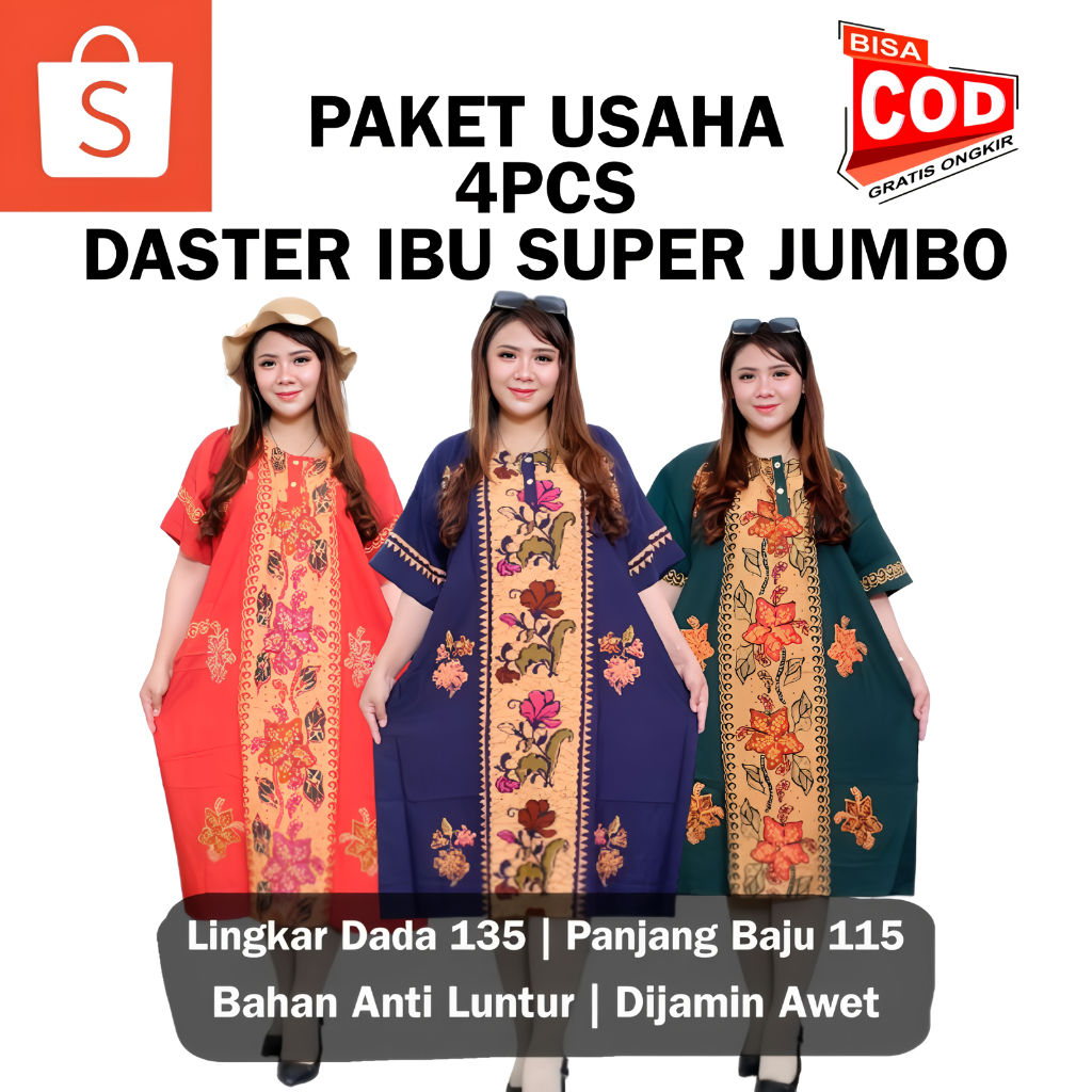 Jual Paket Usaha Daster Pola Jumbo Batik Rayon Premium Halus | Shopee ...
