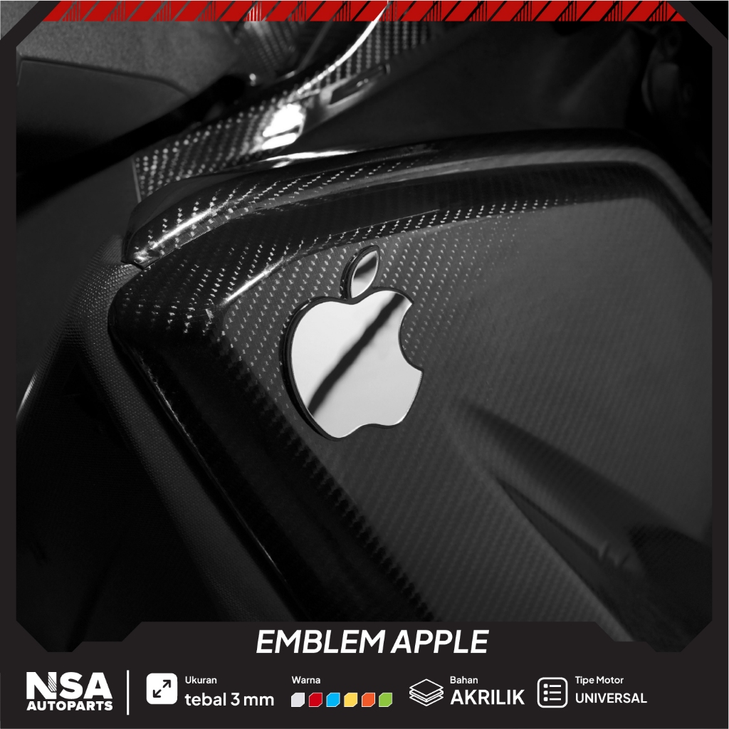 Jual 1PCS EMBLEM APPLE LOGO APPLE BUKAN STICKER ATAU STIKER MOBIL TESLA ...