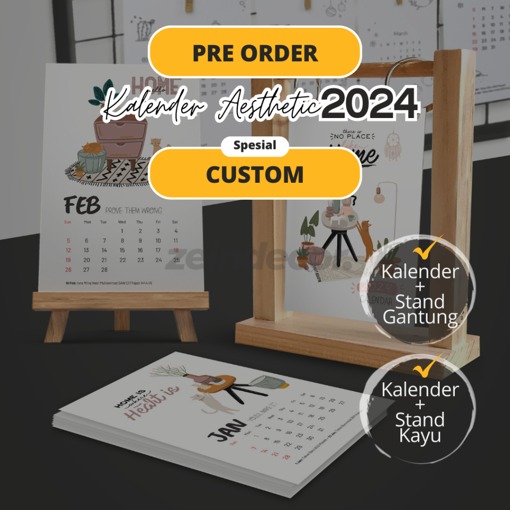 Jual CUSTOM!! Kalender Meja A6 Easel atau Stand Gantung Via PRE ORDER ...