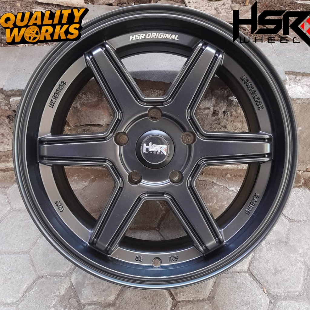 Jual Velg racing mobil BRV ring 16 Pelek HSR MINAS R16 baut 5 pcd 114 warna hitam - Ertiga ...