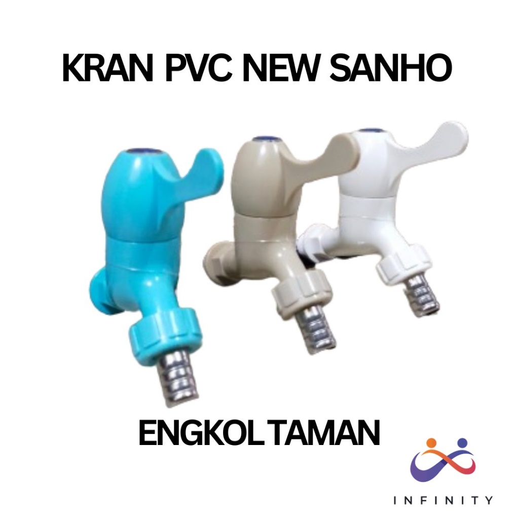 Jual KRAN PLASTIK TAMAN ENGKOL 1/2" NEW SANHO KERAN ENGKOL ABS/ PLASTIC ...
