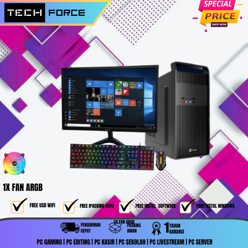 Jual Pc Rakitan Kasir/kantor/admin/UNBK Core i5 Ram4gb ssd 12gb fullset | Shopee Indonesia