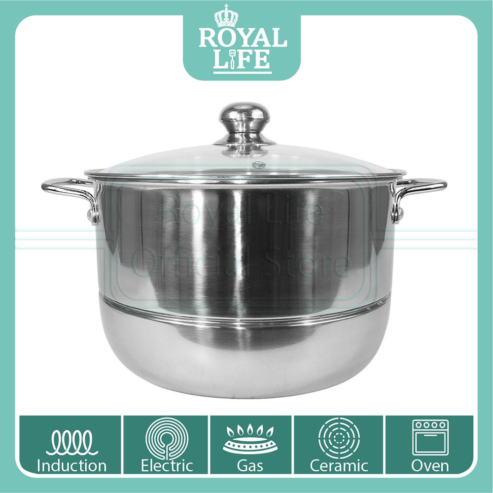 Jual Royal Life Stainless Panci Kukus Dandang 26 cm / Steamer Pot 26 cm ...