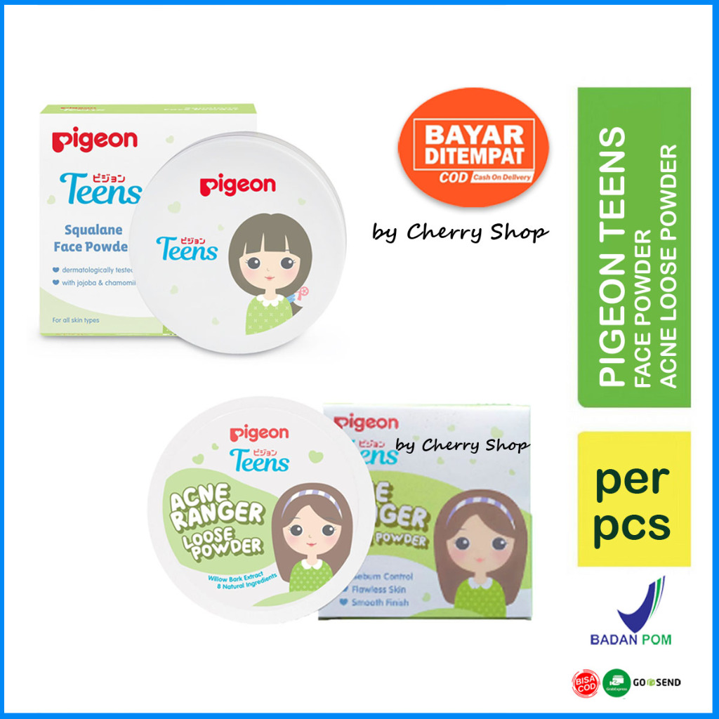 Jual [2 VARIAN | BPOM] PIGEON TEENS Acne Loose Powder | Face powder ...