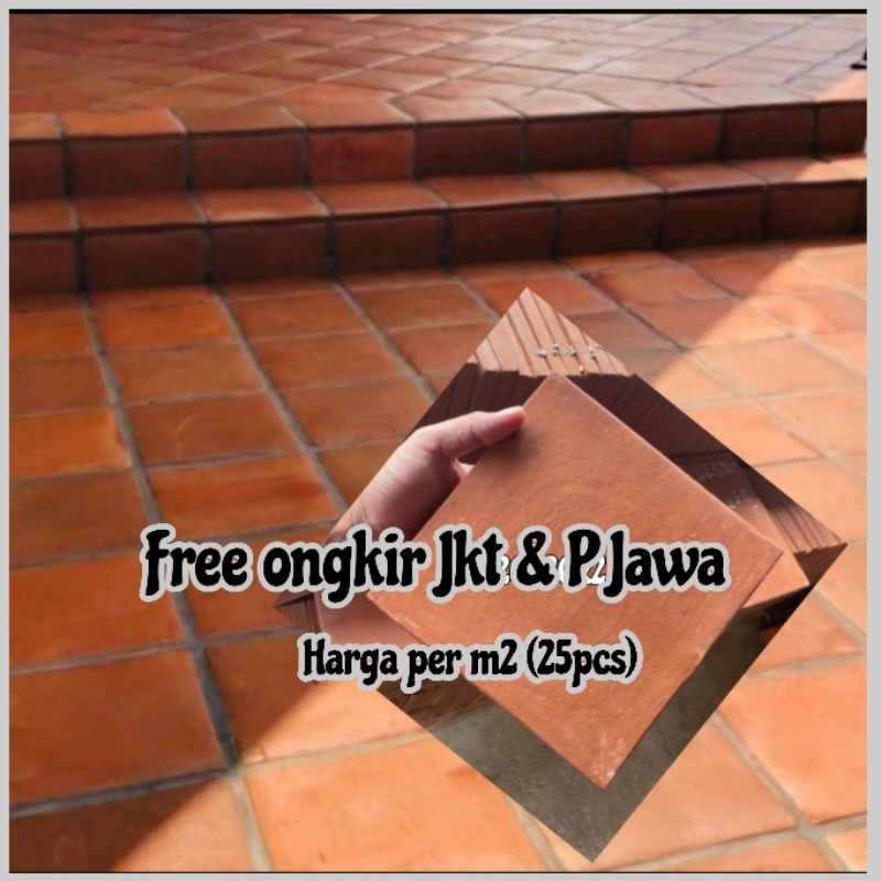Jual Bata Lantai/Keramik Terakota/Tegel Terakota tanah liat/Keramik ...
