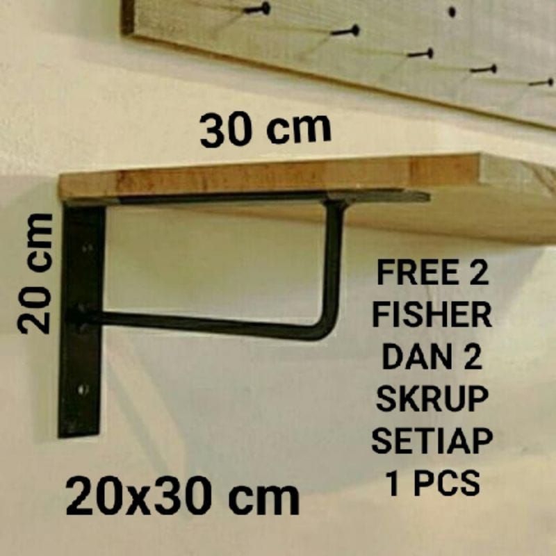 Jual Rak dinding Siku rak ambalan rak bracket rak besi rak penyangga ...