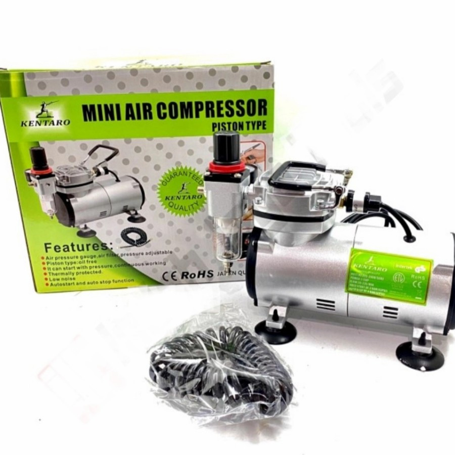 Jual kentaro mini compressor piston-type mini kompresor mini air brush ...