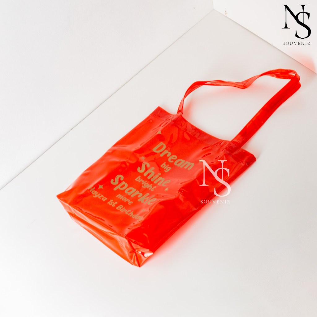 Jual Totebag jelly alas 30x35x8 souvenir pernikahan custom souvenir ...