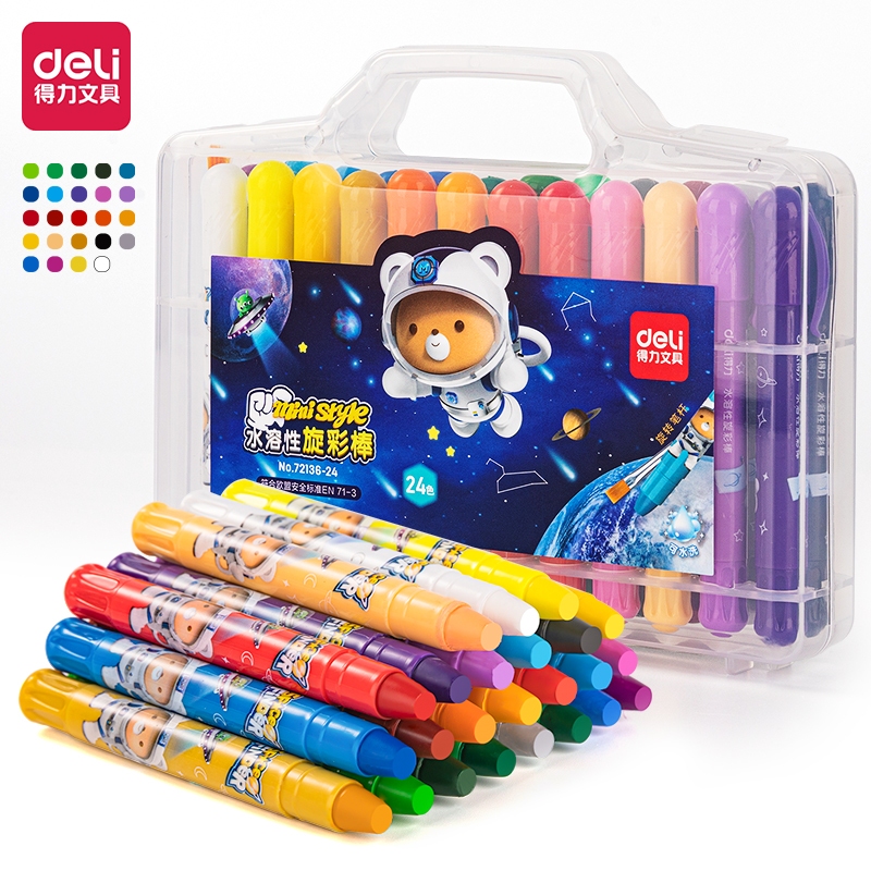 Jual Deli Krayon / Oil Pastel / Crayon Anti Kotor Free Kuas 72136 ...