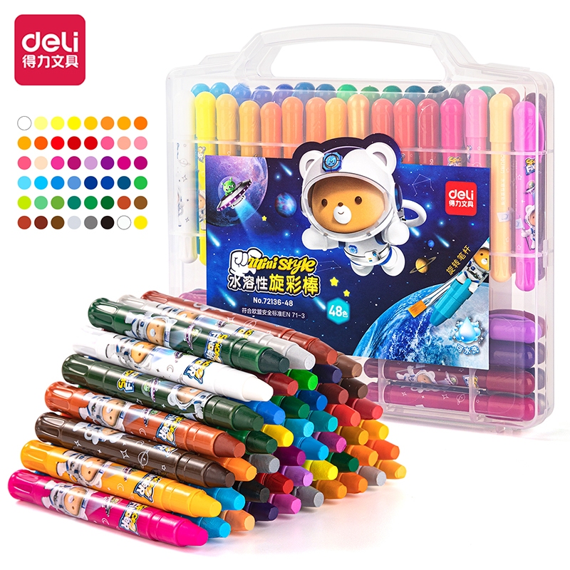 Jual Deli Krayon / Oil Pastel / Crayon Anti Kotor Free Kuas 72136 ...