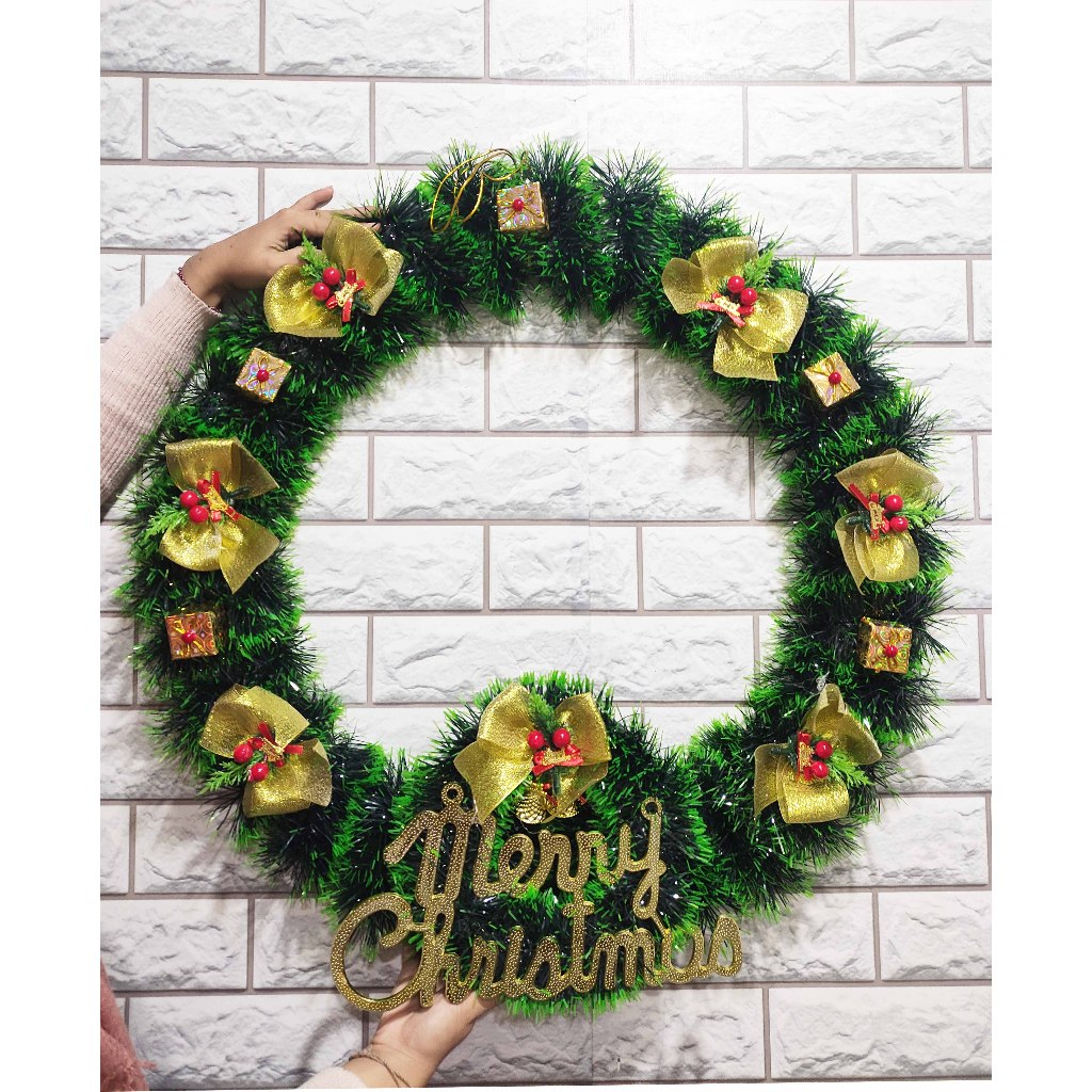 Jual ( 55 CM ) Lingkaran Natal Jumbo - Hiasan Perayaan Natal Cantik ...