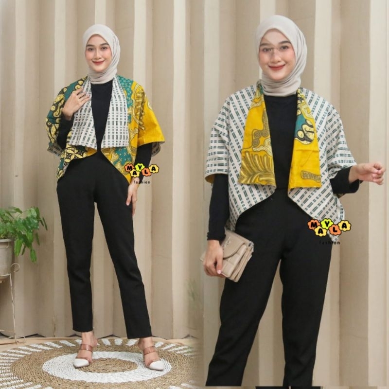 Jual Outer Batik Wanita Modern Motif Bolak Balik / Luaran Batik / Rompi ...