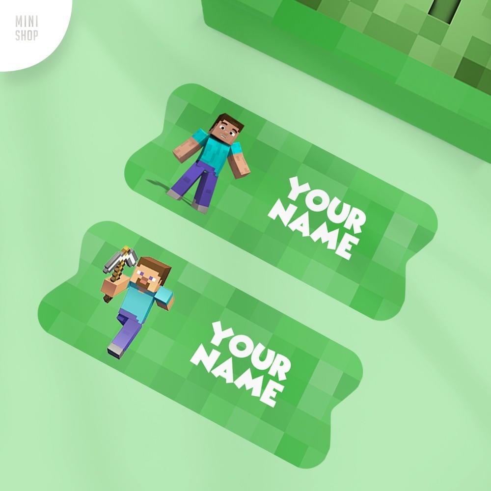 Jual Stiker Nama Custom Waterproof Minecraft Steve | Shopee Indonesia