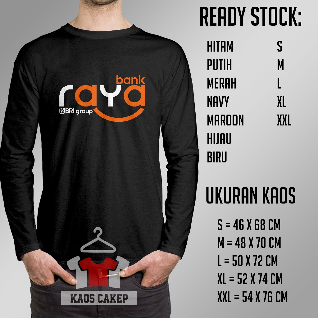 Jual Kaos Bank RAYA BRI Group Logo Lengan Panjang Baju Distro | Shopee ...