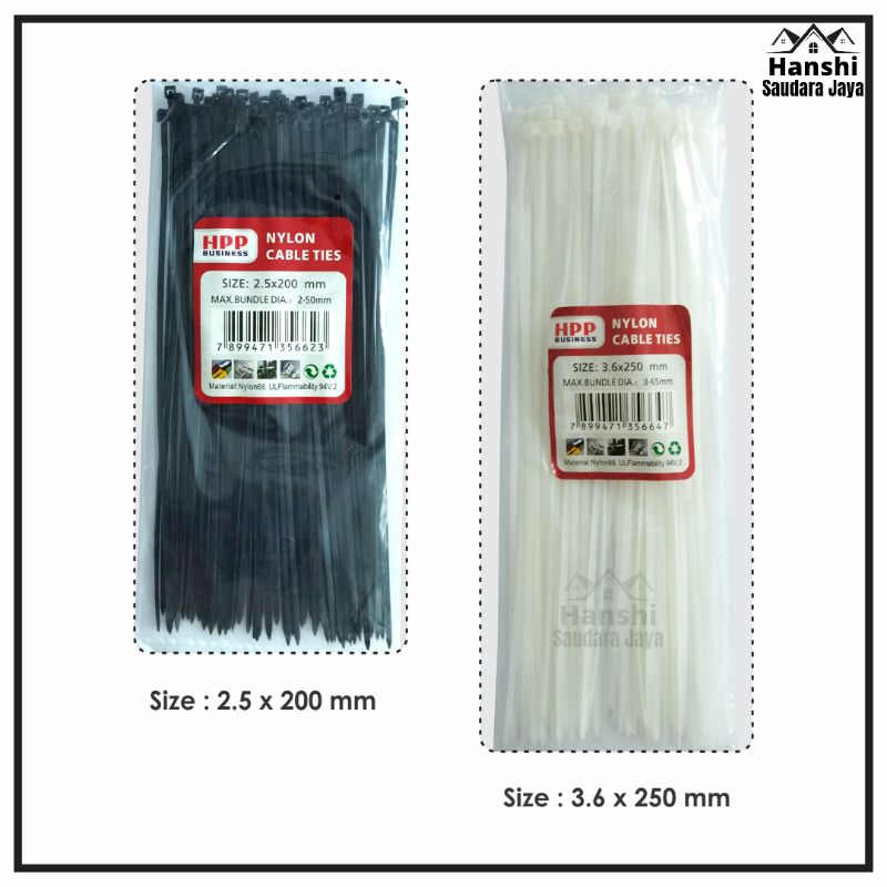 Jual Kabel ties / kabel tis 10Cm 15Cm 20Cm 25Cm 30Cm / cable ties hitam putih 100MM 150MM 200MM ...