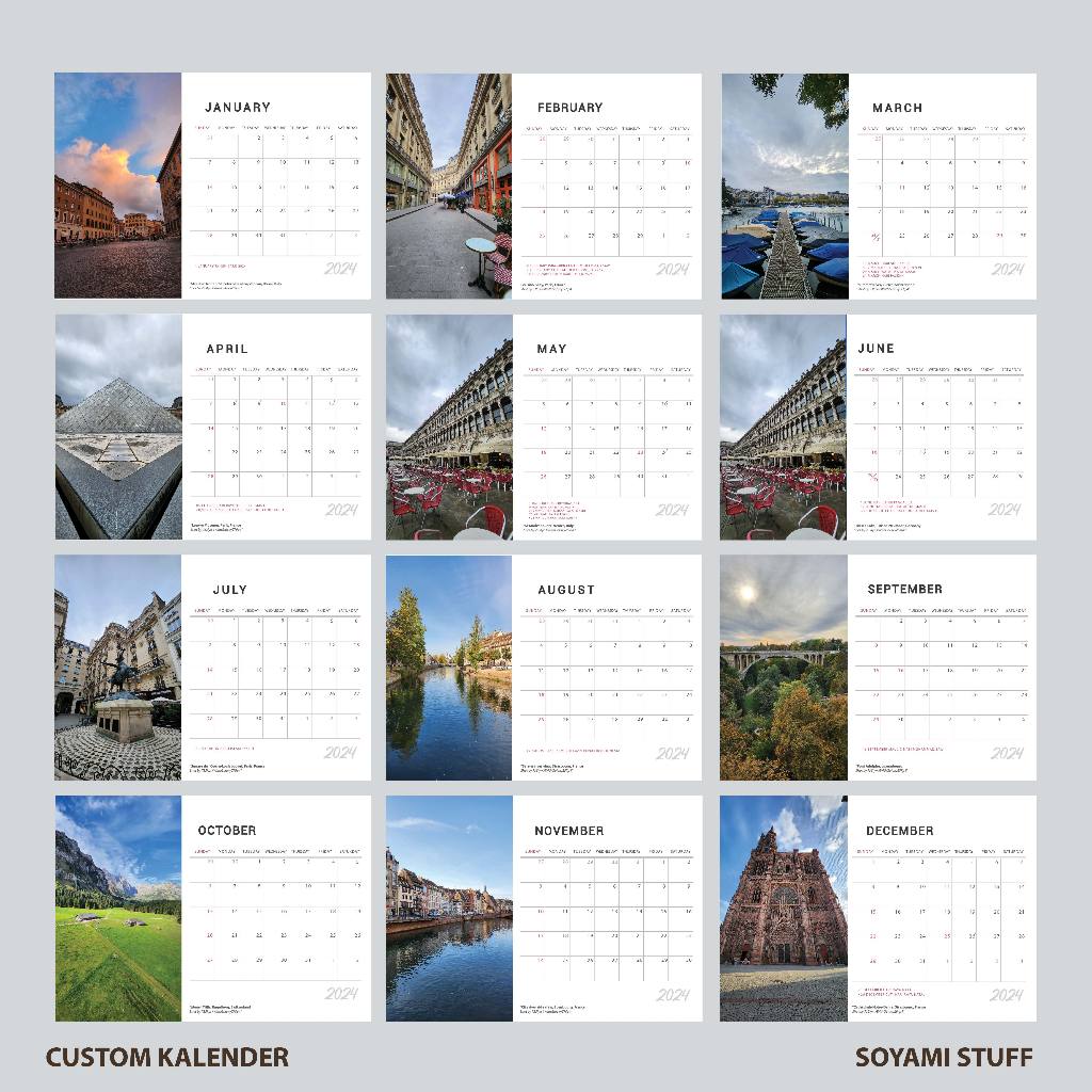 Jual Kalender Meja Modern Horizontal 03 2024 Aesthetic Premium Quality ...
