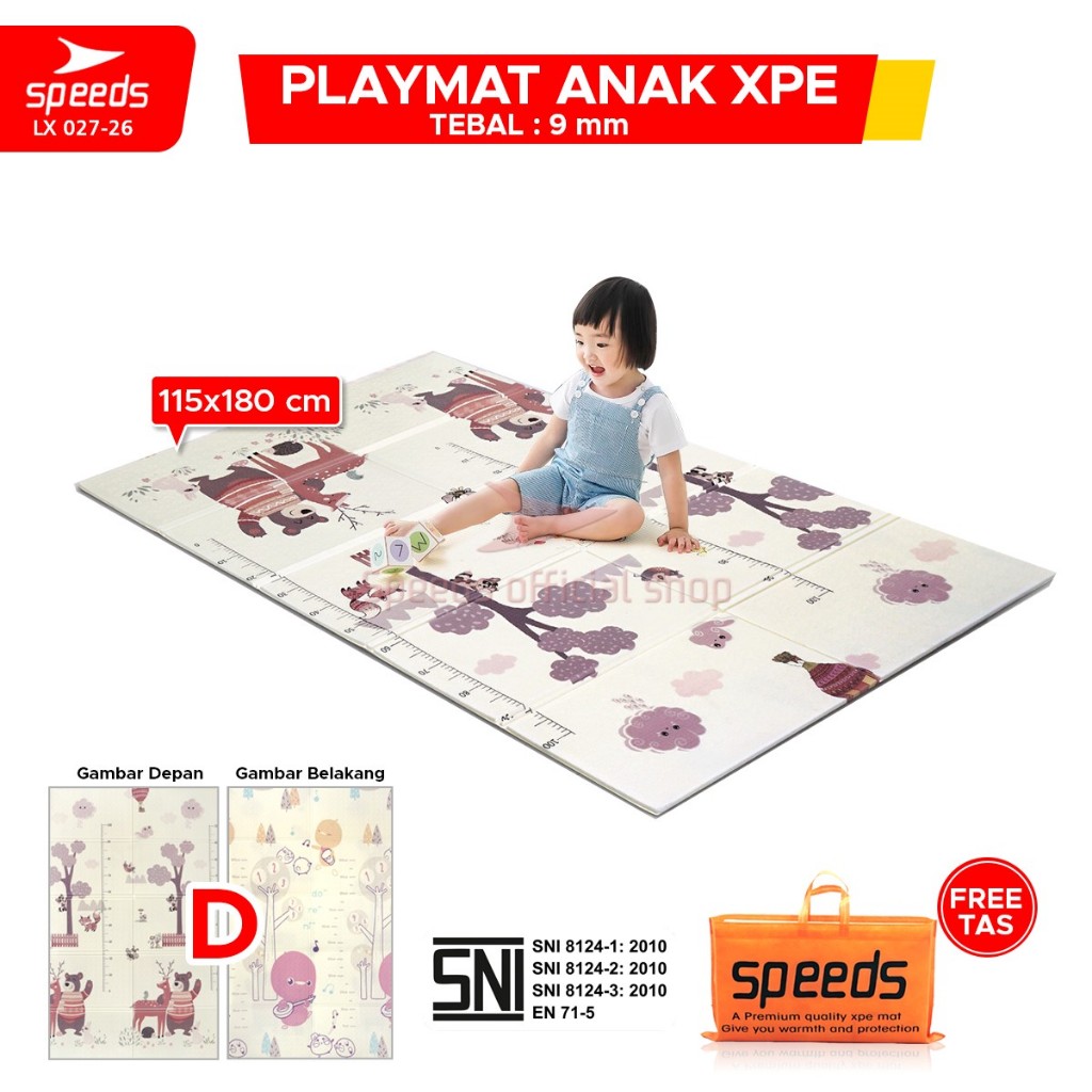 Jual SPEEDS SNI Playmat Bayi Matras Karpet Lipat Playmat Bayi Alas ...