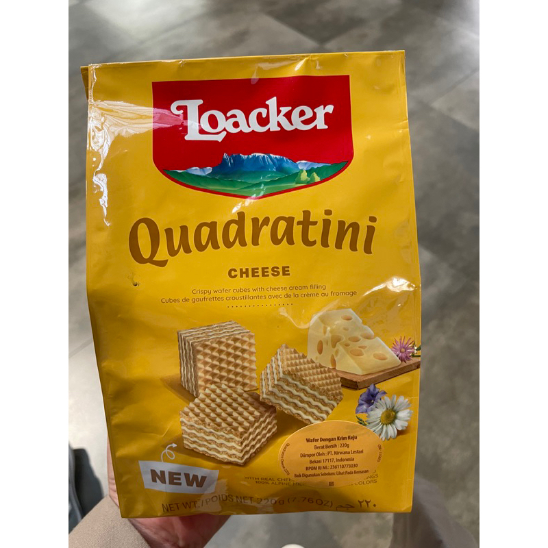 Jual Loacker 220gr Quadratini wafer cookies biskuit wafer loacker ...