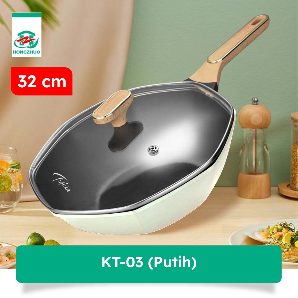 Jual Tifale by Hongzhuo Wajan Presto/Wajan Batu Medis/Wajan Bulat/Wajan Serbaguna 32CM Free ...