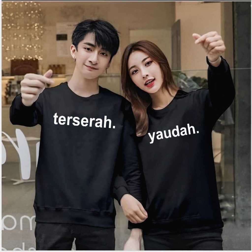 Jual Baju Kaos Couple Pasangan Terserah Yaudah Pria Wanita Lengan ...