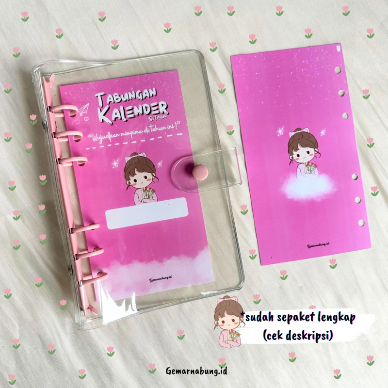 Jual Paket Binder Keuangan Lengkap A6, Binder Nabung kalender setahun ...