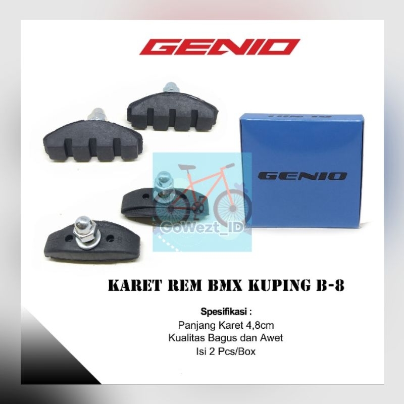 Jual Karet Rem Kampas Rem Sepeda Rem GENIO Sepasang BMX Mini Keranjang ...
