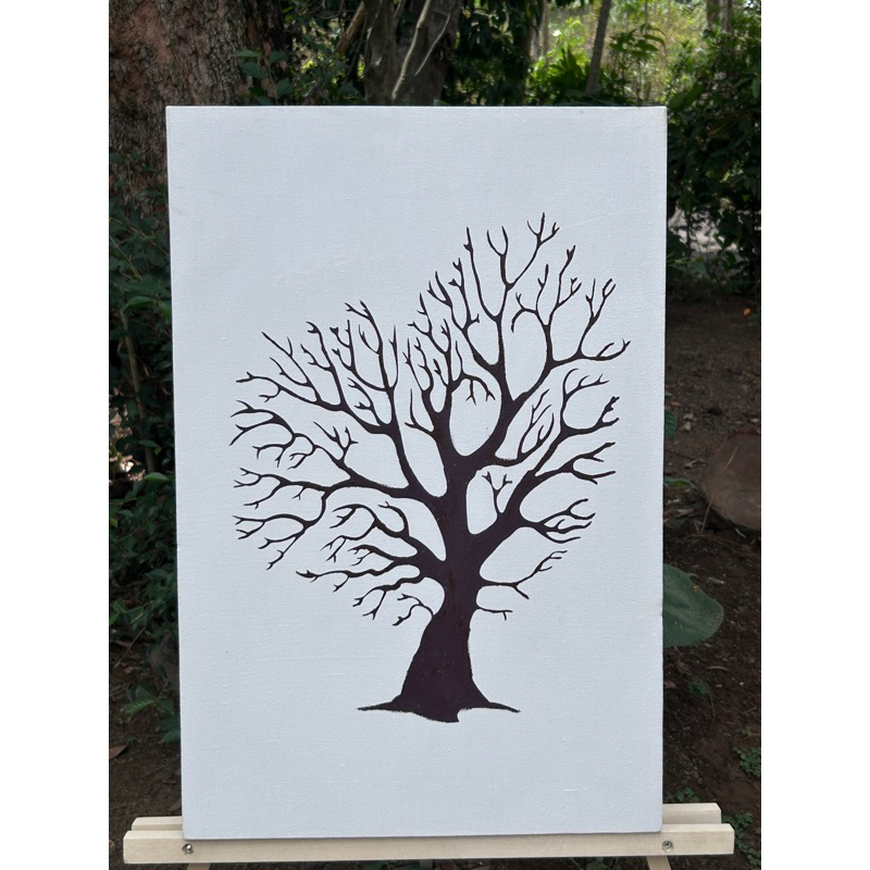 Jual KANVAS WEDDING TREE FINGGERBOOK UK 60x40/ BUKU TAMU CAP JEMPOL ...